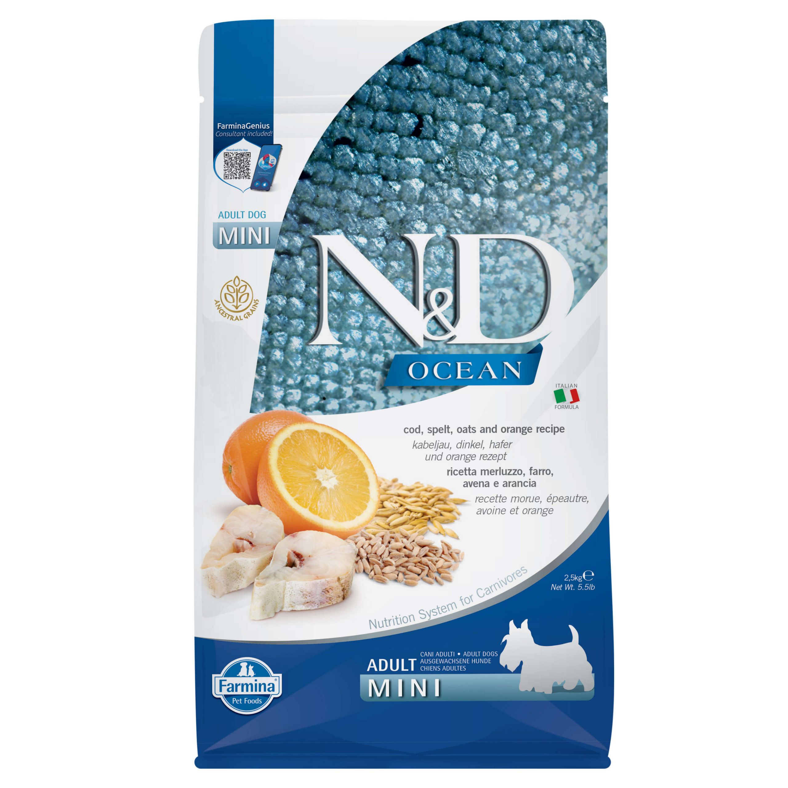 FARMINA N&D Ocean Adult Mini Cod&Spelt&Orange 2,5kg - sklep internetowy ...